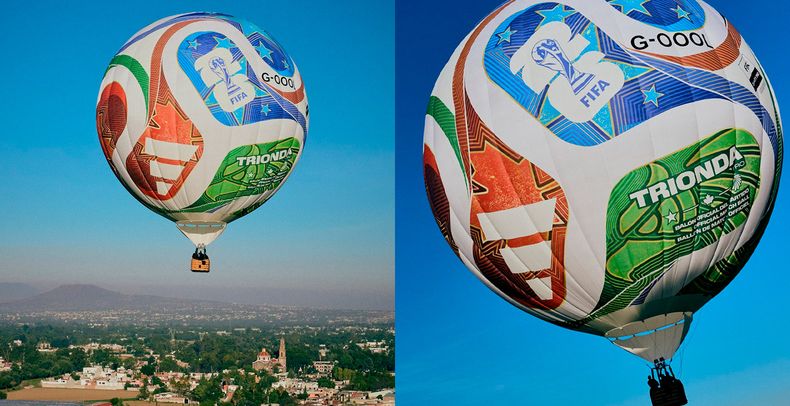 Trionda, el balón oficial del Mundial 2026, sobrevuela la Ciudad de México